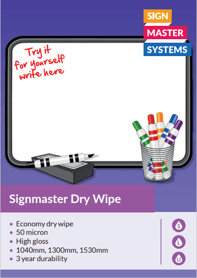 Signmaster Dry Wipe Laminate | Laminate